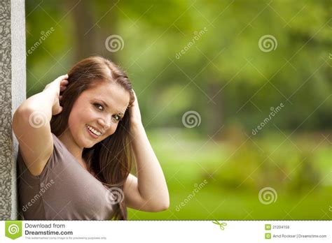Smiling Beautiful Brunette Woman Stock Image Image Of Laugh Fashionable