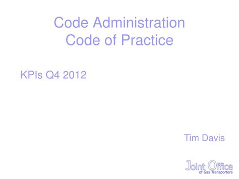 Ppt Code Administration Code Of Practice Powerpoint Presentation Free Download Id 4110355
