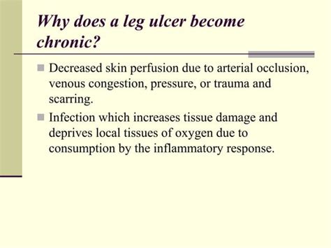 Leg Ulcers Chronic Ppt
