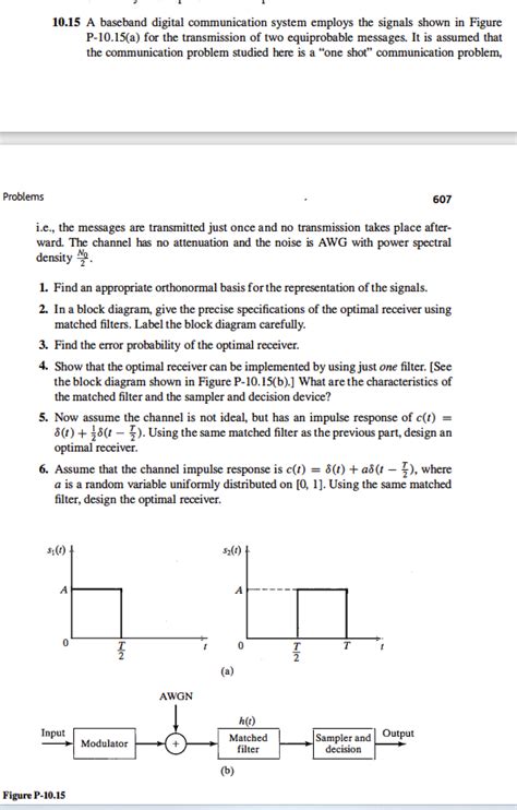 Solved A Baseband Digital Communication System Employs Chegg