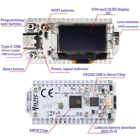 GetUSCart DIYmall Sets MHZ ESP Lora V WiFi BLE Development Board Inch OLED Display