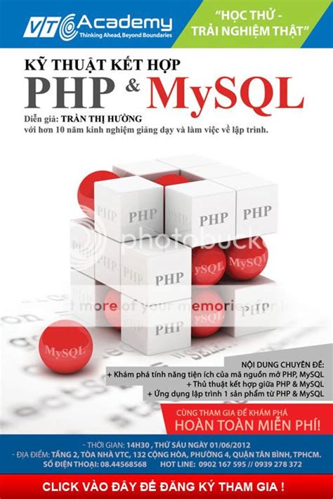 chia sẻ lớp chuyên đề kỹ thuật kết hợp php với mysql viết bởi hutiuxao