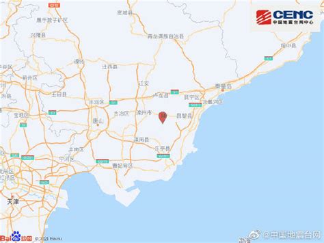 河北秦皇岛市昌黎县发生23级地震 震源深度10千米台网陈媛媛中国