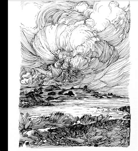 How To Draw Realistic Clouds Over Water Etch A Sketch Drawing Of