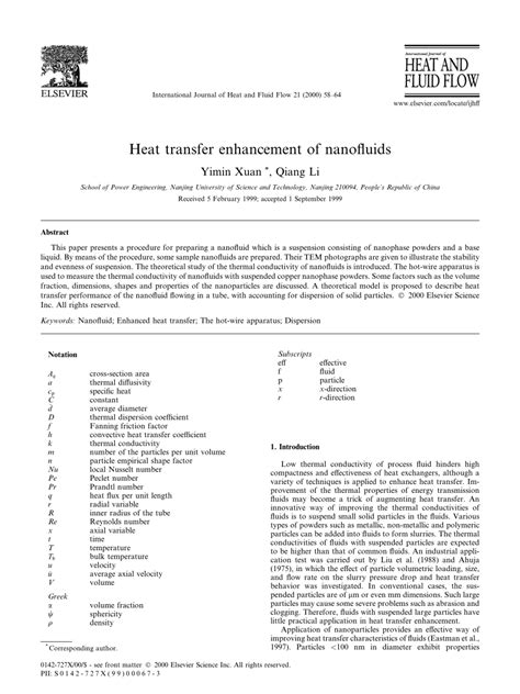 Pdf Heat Transfer Enhancement Of Nanofluid