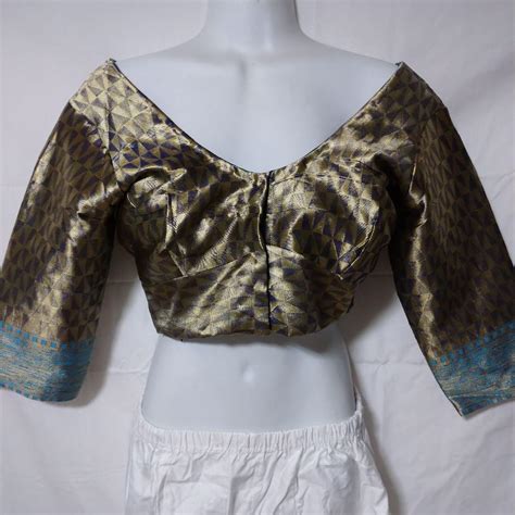 ブロケード サリー ブラウス インド 民族 ボレロ タイアジアン ネパール メルカリ