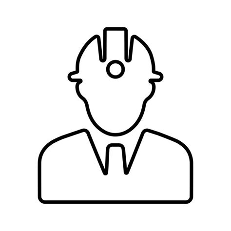 Premium Vector Worker Man Icon Line Outline Design