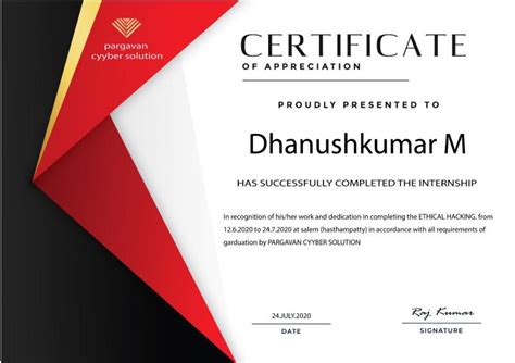 Dhanushkumar M On Linkedin Internshipprogram Ethicalhackingtraining