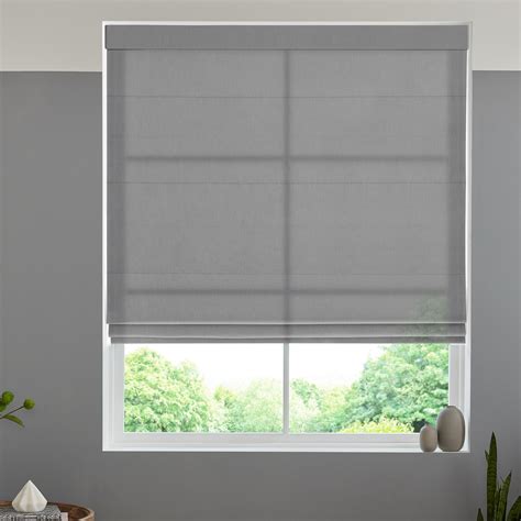 Smoke Felicity Sheer Voile Made To Measure Roman Blind Terrys