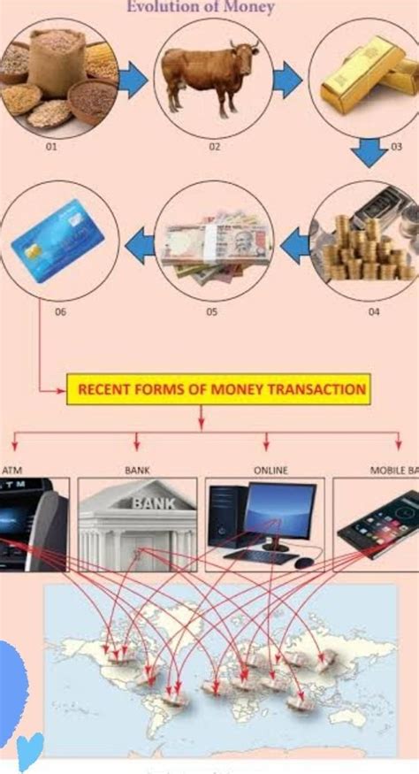 Give A Pictorial Account Of Evolution Of Money Giving One Example At