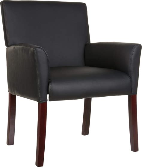 Black Office Chair With Mahogany Wood Finish Legs Nepal Ubuy