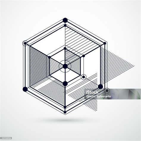 抽象向量幾何等距黑白背景機械方案 向量工程圖 立方體和幾何機構零件向量圖形及更多1970 1979圖片 1970 1979 1980