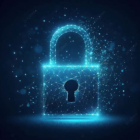 Digital Cyber Security Lock Abstract Network Protection Background