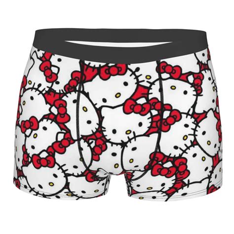 Hello Kitty Sanrio Boxer Shorts For Homme 3d Printed Cartoon Underwear