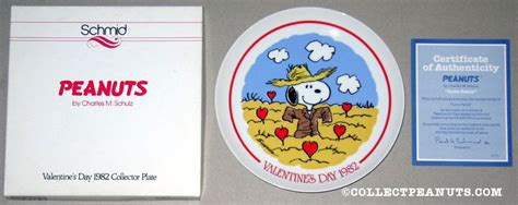 Peanuts Schmid Valentines Day Plates