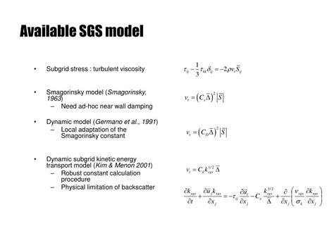 Ppt Turbulence Modelling Large Eddy Simulation Powerpoint Presentation Id1210957