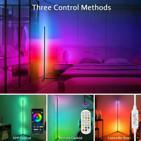 Угловой Торшер для гостиной с регулируемой яркостью, RGB, Современное ...