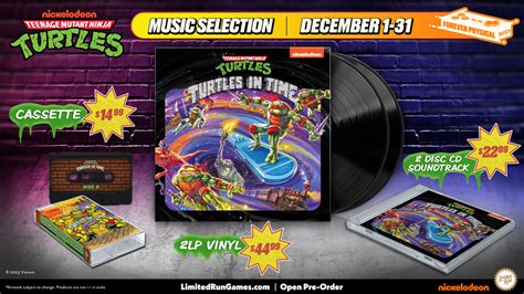 Teenage Mutant Ninja Turtles Turtles In Time Cassette Soundtrack