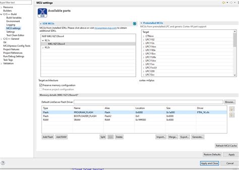 Issues Making Flash Partition For Bootloader And Main Program Nxp