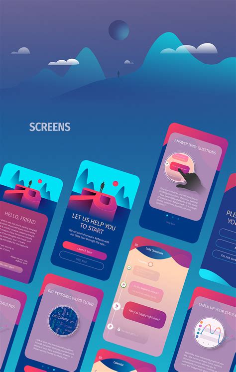 UI UX Design For Daily Questions Mood Tracker App On Behance