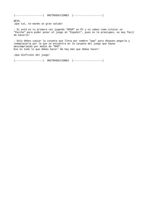Instrucciones Para Nuevos Rpgm Pdf