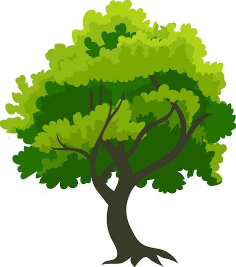 Premium Vector Print Flat Vector Tree With Details