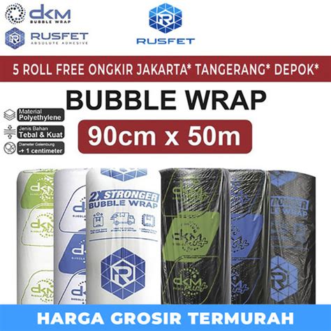 Jual Plastik Bubble Wrap Packing CMx M Bubblewrap DKM RUSFET TEBAL ROLL DKM BENING EKO