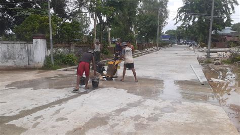 လှိုင်းဘွဲမြို့ ဂ ရပ်ကွက် ပေါ်ဆန်းမွှေးလမ်းတွင် ကွန်ကရစ်လမ်းခင်းခြင