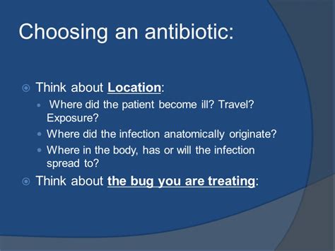 Antibioticslearning Points Basics Choosing Antibiotics Overview Basics