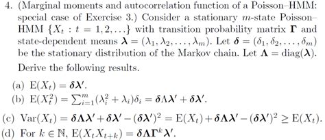 Solved Marginal Moments And Autocorrelation Function Of A