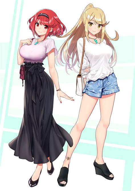 Casual Pyra And Mythra Xenoblade Chronicles 2 Rawwnime