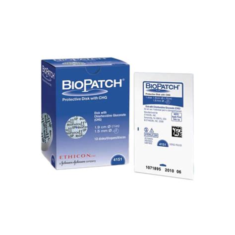 Antimicrobial Protective Disc Biopatch Chg Chlorhexidine Glutonate 34