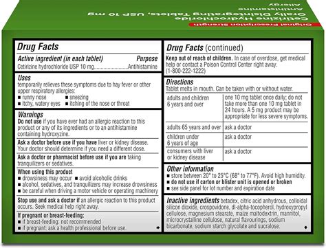 Primary Health Cetirizine Hcl 10mg Odt 24 Count Pack Of 1 Fast Acting Allergy Relief Buy