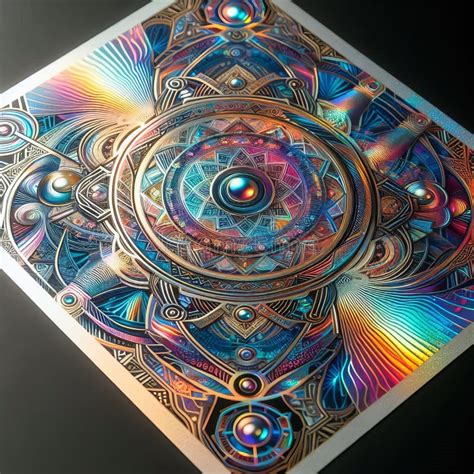 Holographic Card Foil A Foil With A Holographic Effect Common Stock
