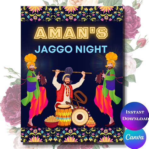 Traditional Jaggo Welcome Sign Jago Welcome Sign Jaggo Invitation Blue