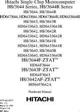 HD64F3644H Datasheet Ic Sm 8 Bit MCU