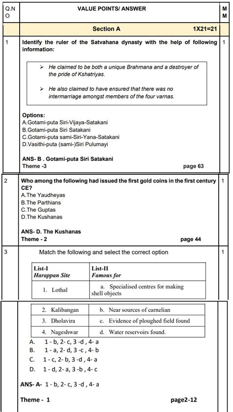 Cbse Class 12 Exam 2022 Marking Scheme History Cbse Exam Portal