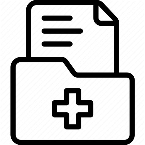 Document Folder Report Healthcare Hospital Medical File Icon