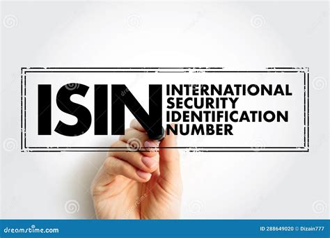 Isin International Security Identification Number Royalty Free Stock