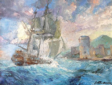 Claus Bergen Ships Sea Pictorial Art Hd Wallpaper Rare Gallery