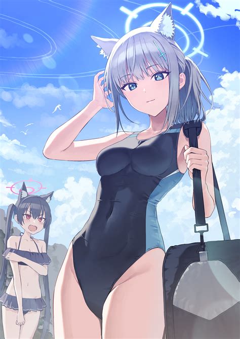 Serika Swimsuit Blue Archive Danbooru