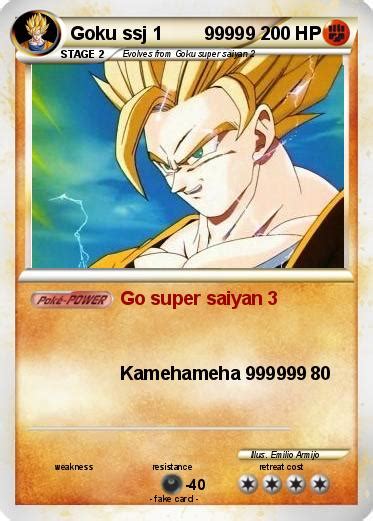 Pok Mon Goku Ssj Go Super Saiyan My Pokemon Card