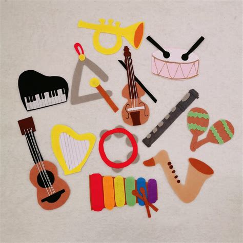 Orchestra Instrument Felt Flannel Boardphoto Propsnursery Decormusic