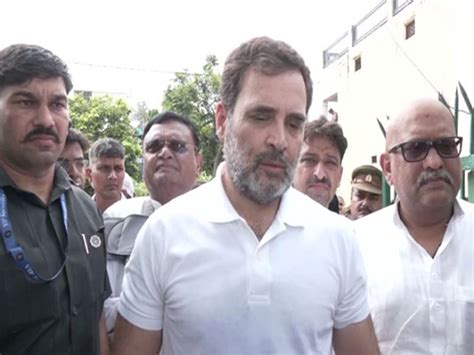 Rahul Gandhi Meets Hathras Stampede Victims Appeals To Up Cm For Fair