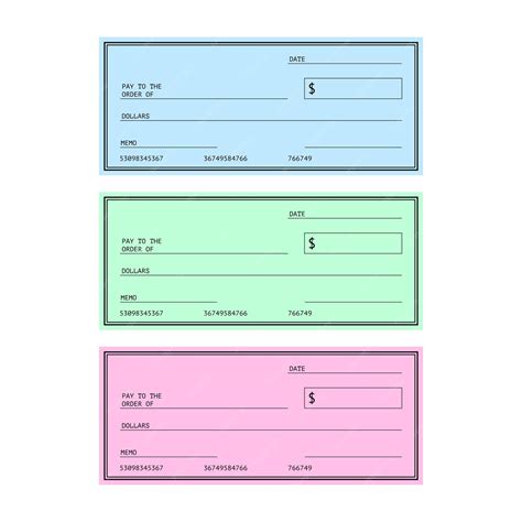 Modelo De Talão De Cheques De Pagamento Financeiro De Cheque Em Branco