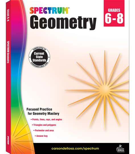 Spectrum Grades 6 8 Geometry Workbook Ages 11 To 14 Geometry Math Workbook Angles Shapes