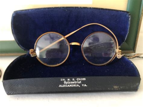 Small Collection Of Antique Eyeglass Parts And Cases Gem