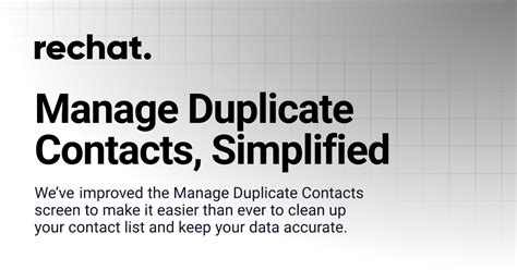 Manage Duplicate Contacts Simplified Rechat Help Center