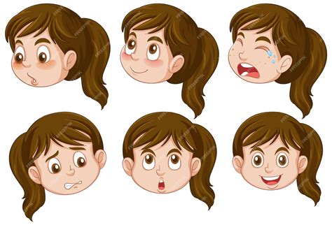 Jeu De Caractères De Dessin Animé Fille Puberté Vecteur Gratuite