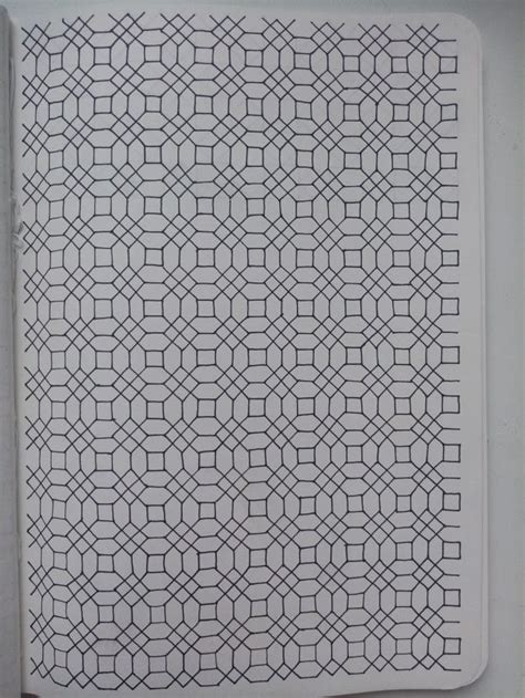 Geometric Pattern Art On Graph Paper